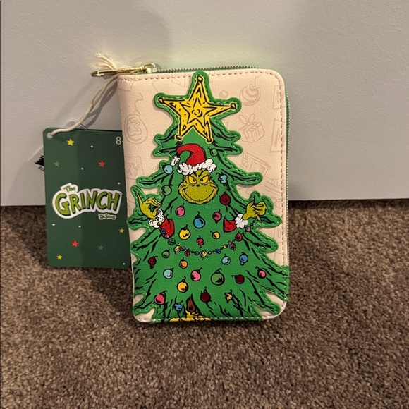Loungefly | Bags | Loungefly Grinch Christmas Tree Glow In The Dark Zip ...